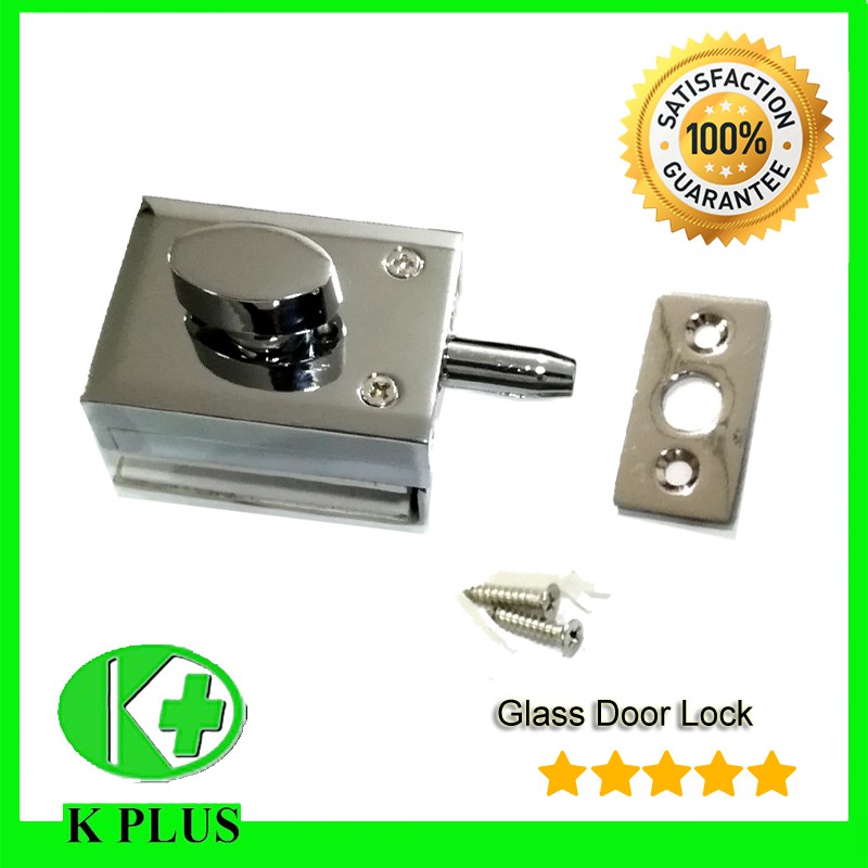 Glass shower door lock Single bathroom lock wall to glass kunci pintu ...