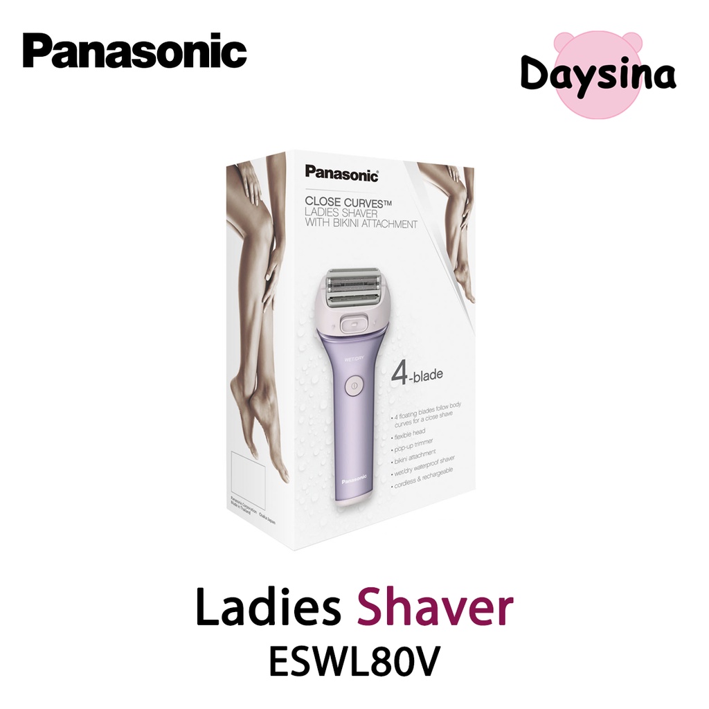 Panasonic Close Curves Ladies Shaver for Women ESWL80V Cordless 4-Blade ...