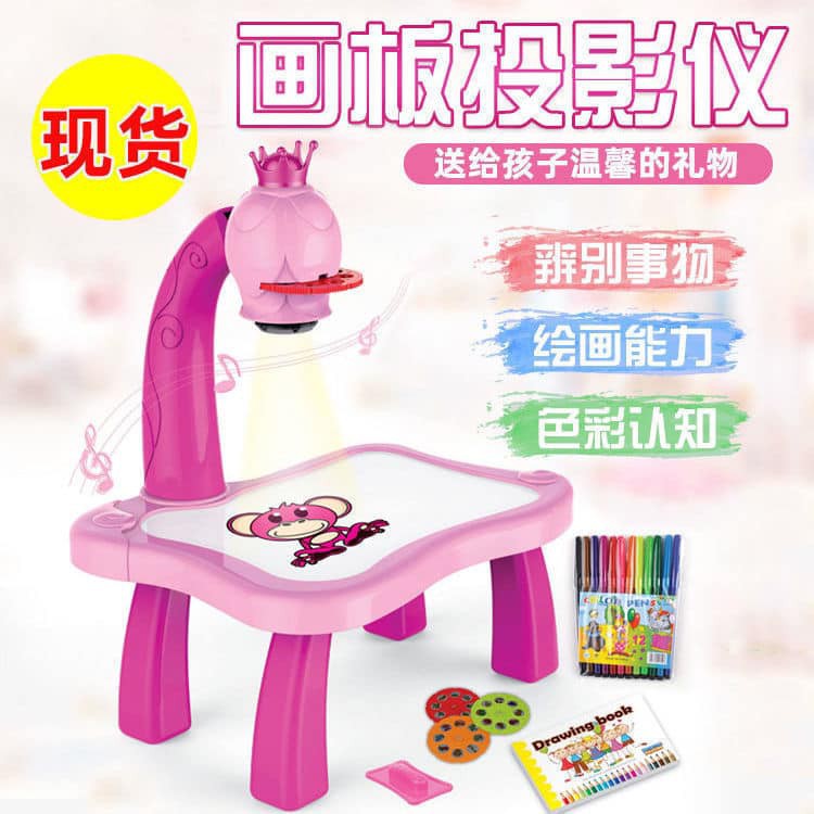Children Led Projector Art Drawing Table Toys Kids Painting Board Desk ...