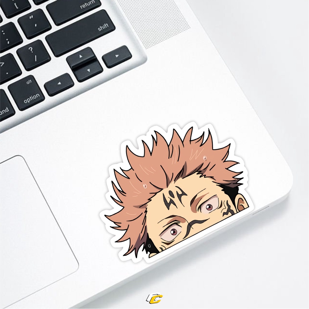 Sukuna JUJUTSU KAISEN FACE STICKER | Universal Car Motorcycle Helmet ...
