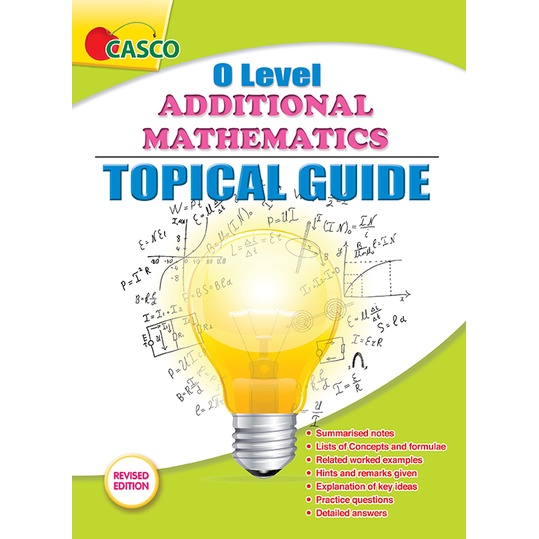 O Level Additional Mathematics Topical Guide - Revised Edition | Shopee ...