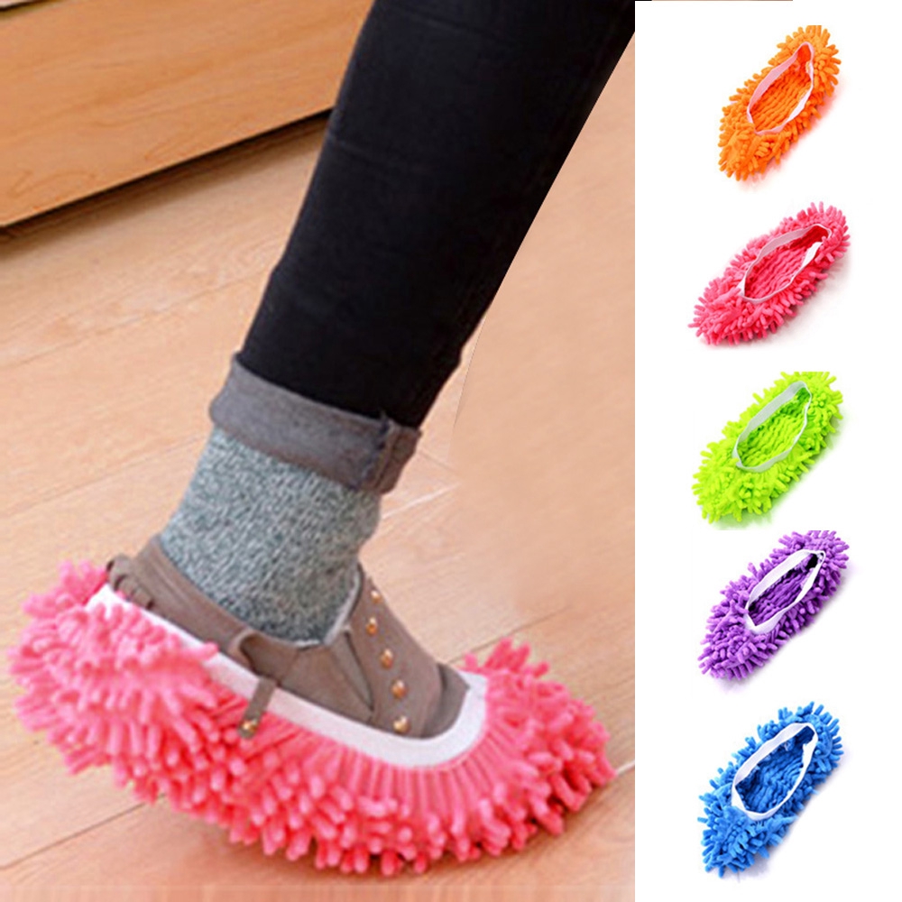 Chenille Dusting Socks Quick Dust Mop Lazy 5 Colors Floor House Multi ...
