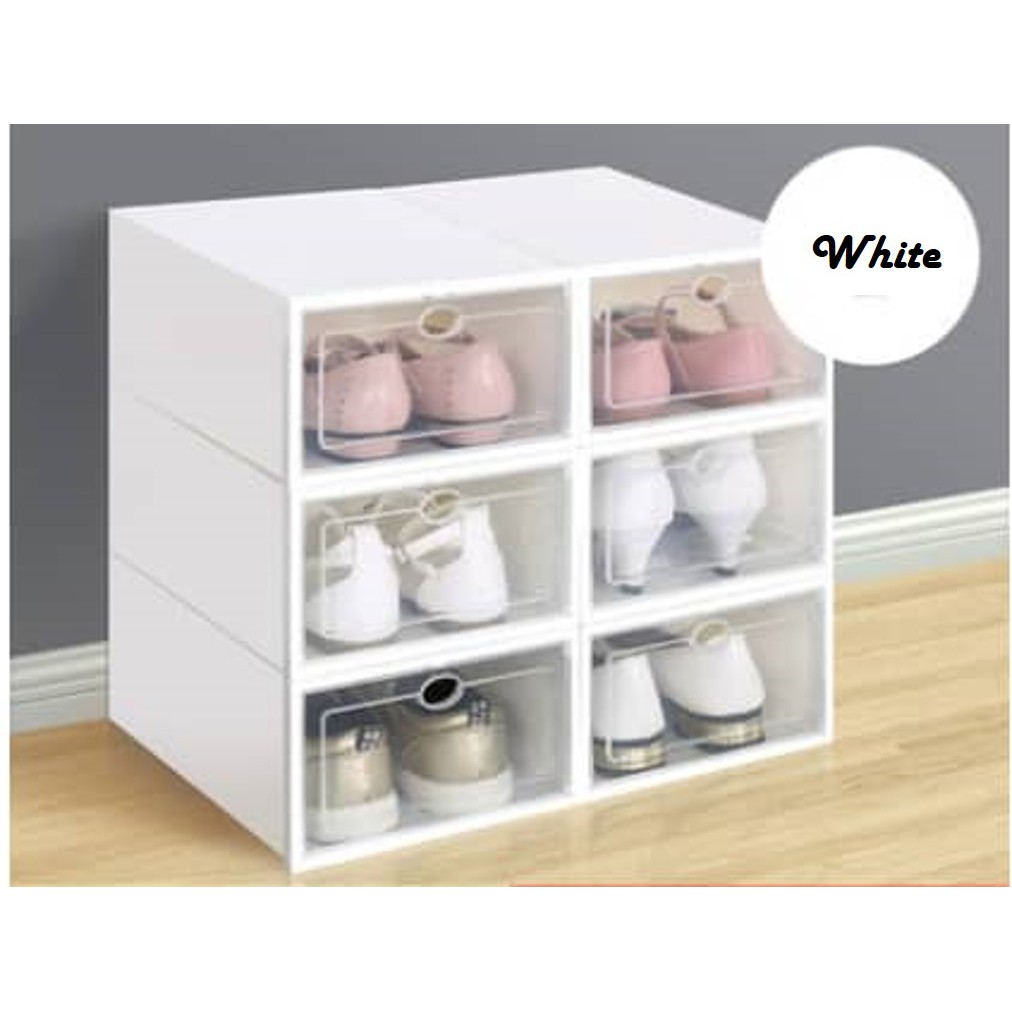 ♦SET OF 12 BOXES♦ Stackable Shoes Box Rack/ Shoe Storage (33.5cm*22.5cm ...