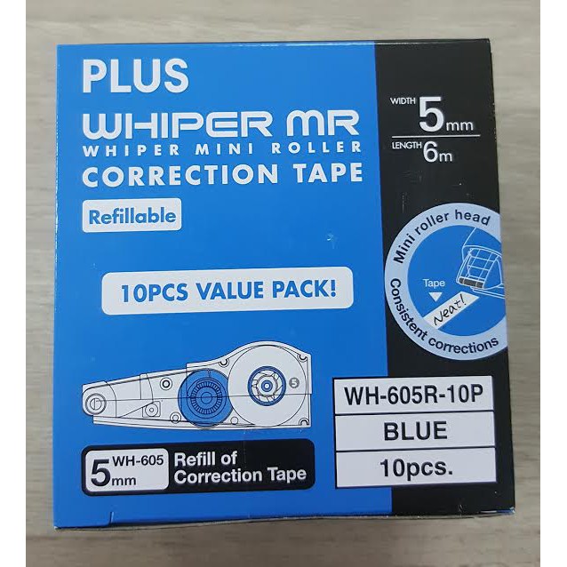 Plus Whiper Mr Mini Roller Correction Tape Refillable | Shopee Singapore