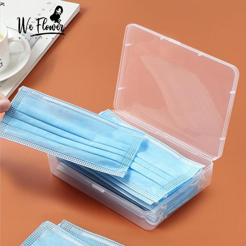 We Flower Transparent Plastic Storage Box Case for Disposable Mask ...