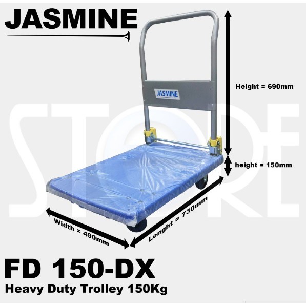 Jasmine/ecoWARE PVC Platform Foldable Trolley 150kg/300kg (Heavy Duty ...