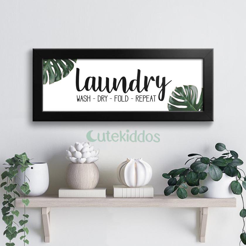 HIASAN DINDING Wall Decor Sign Board Writing Laundry Room Sign Wall ...