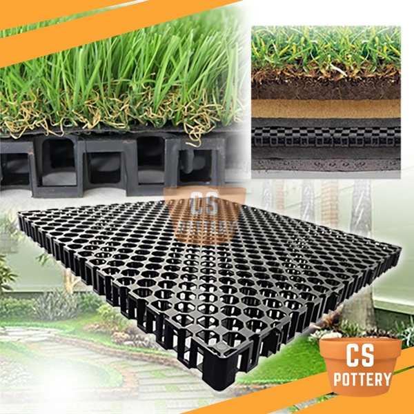 50CM X 50CM DRAINAGE CELL SYSTEM FOR REAL OR ARTIFICIAL GRASS GARDENING ...