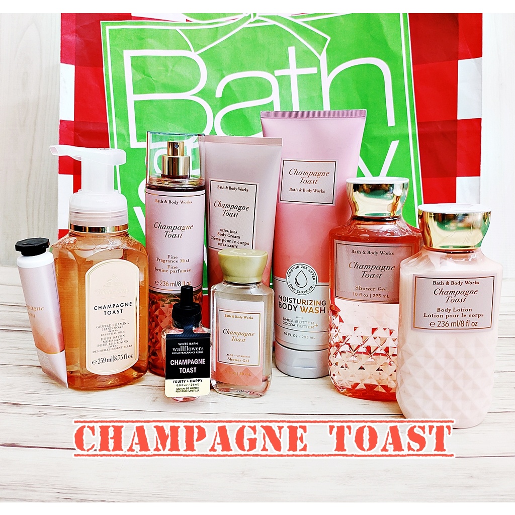 Champagne Toast Bath And Body Works Body Cream Body Mist Shower Gel ...