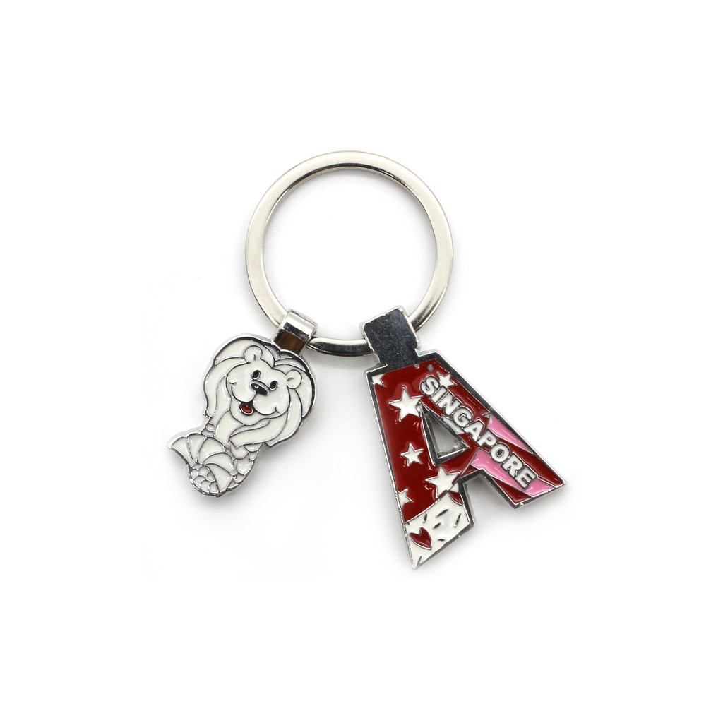 (SG LOCAL Seller) Singapore Merlion Alphabet Keychain Word Name Letter ...