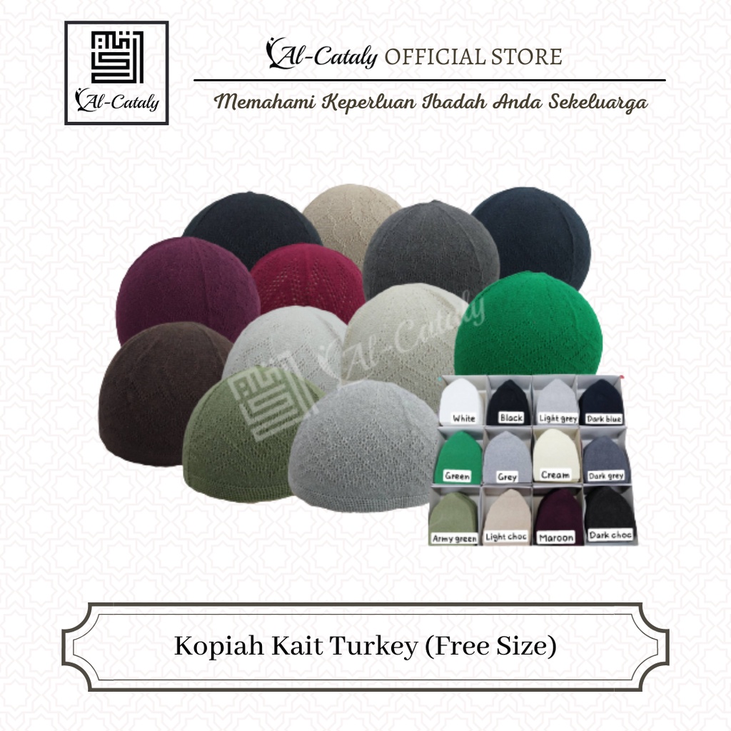 AlCataly: TURKEY HOOKED CAP, UMRAH CAP, HAJJ CAP (FREE SIZE) | Shopee ...