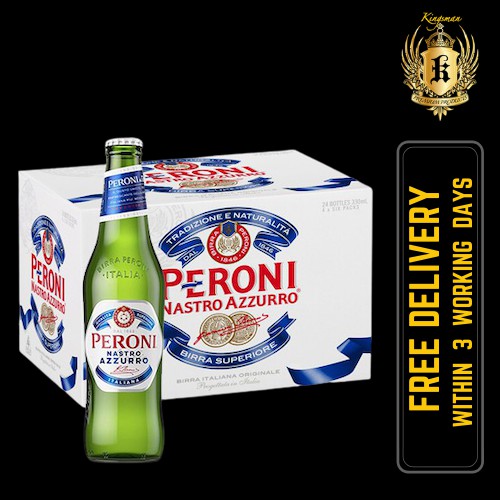 Peroni Nastro Azzurro Beer Pint 24 x 330ml (BBD: Nov 2023) | Shopee ...