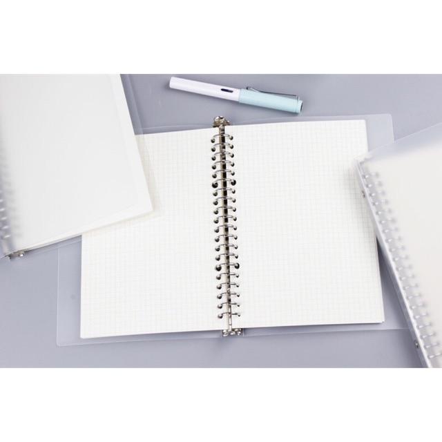 Good quality A5 Loose-leaf Transparent 20 hole Notebook Detachable ...