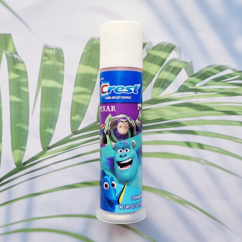 Crest Toothpaste For Kids Strawberry Flavor Kid's 3+ Pump Disney Pixar ...