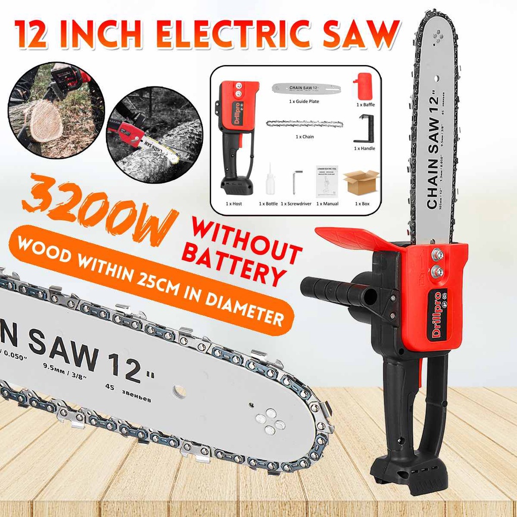 12 Inch Electric Multifunctional Chain Saw Handheld Brushless One-hand ...
