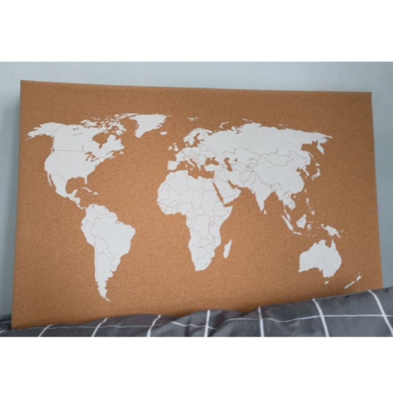 Ace ODI Cork Board World Map Memo Board Papa Mading Notice Board | Shopee Singapore