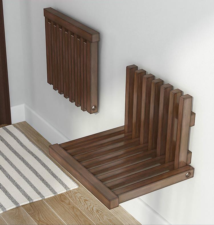 Folding shoe changing stool wall-mounted hanging shoe stool wall stool ...