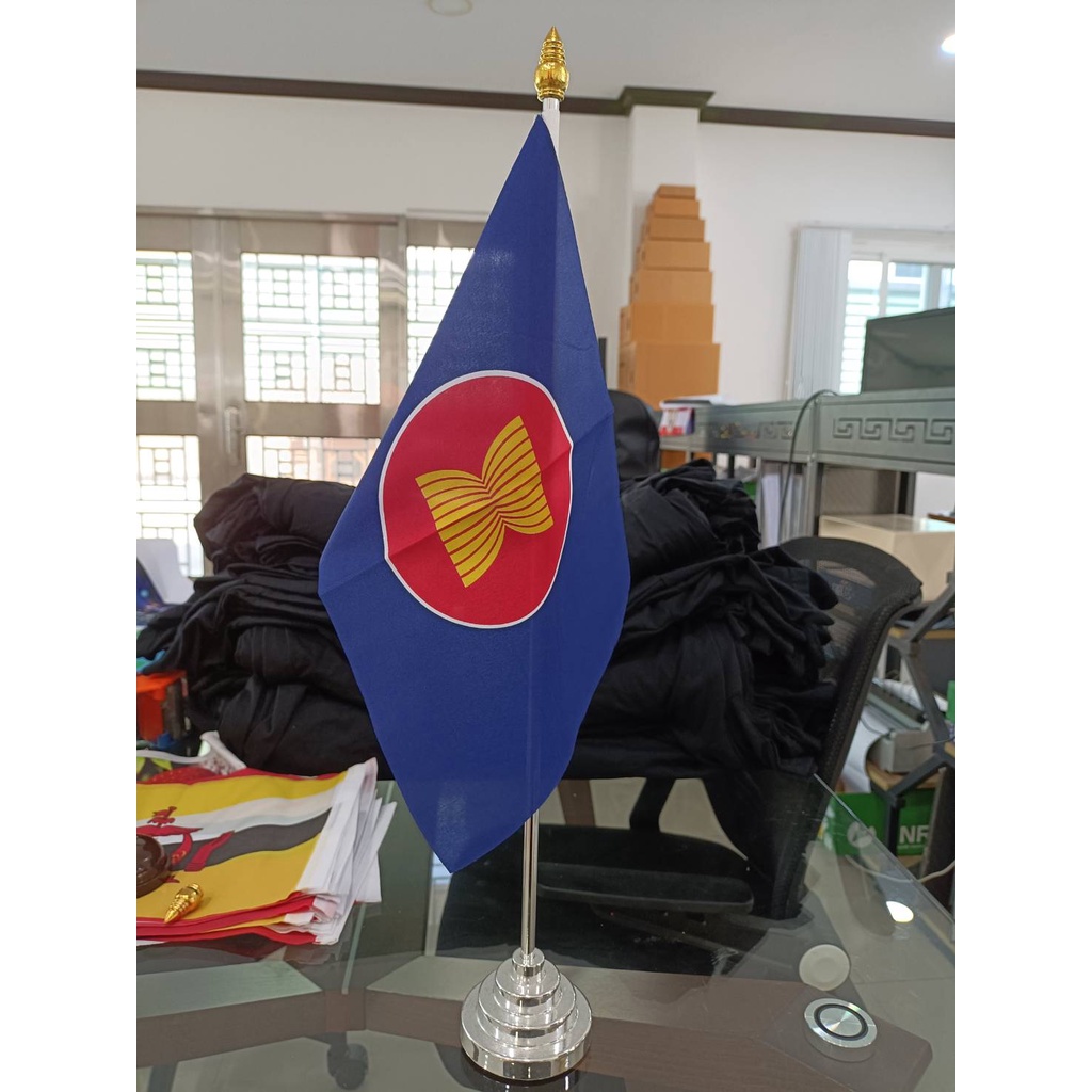 ASEAN Table Flag Silver Height 50 cm | Shopee Singapore