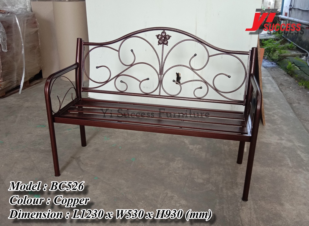 Yi Success Love Metal Garden Bench Chair / Powder Coated Metal Garden ...