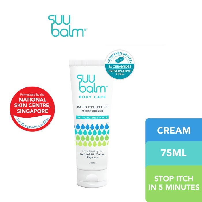 Suu Balm Dual Rapid Itch Relief Moisturiser 75ml - For Dry, Itchy, Sensitive Skin | Shopee Singapore