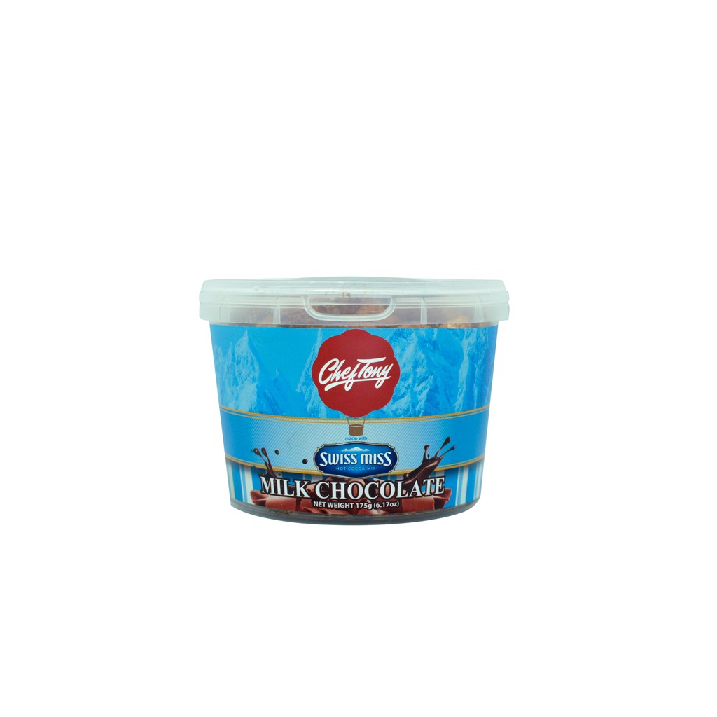Chef Tony's Gourmet Popcorn - Swiss Miss Milk Chocolate (small tub 175g ...