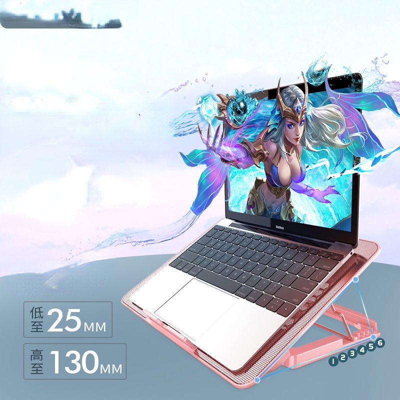 Laptop Radiator 14-Inch 15.6-Inch Laptop Cooling Base Ventilating Fan ...