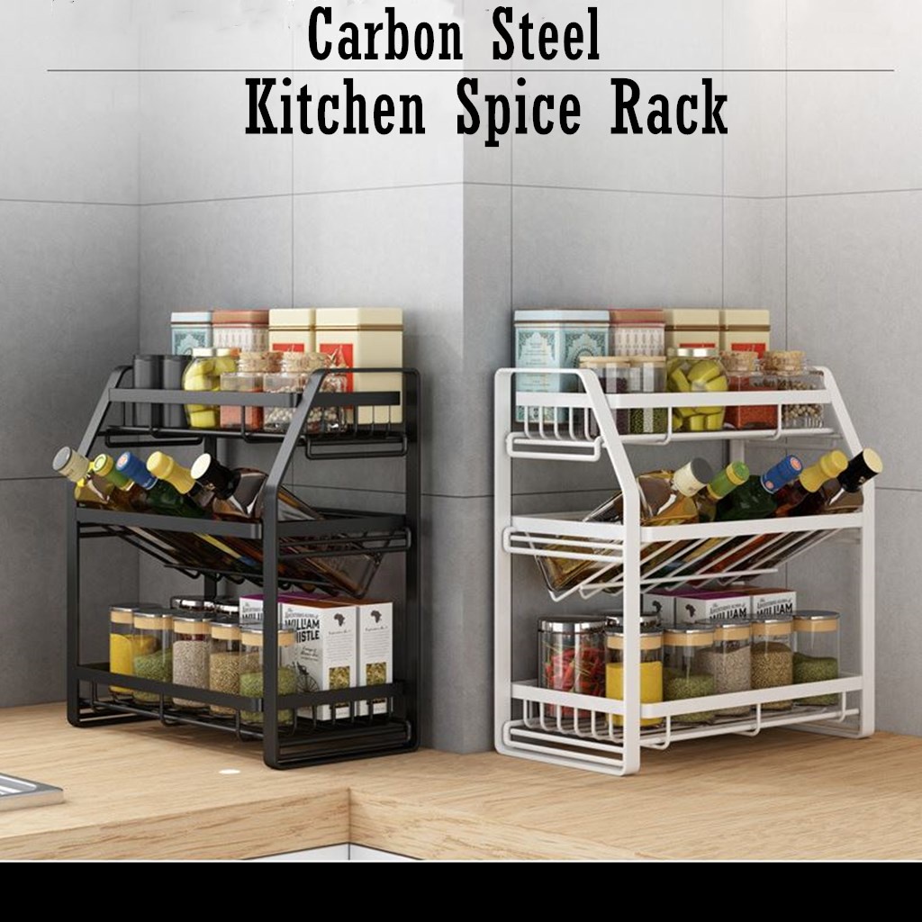SG Seller Kitchen Rack Shelf spice storage Organizer | Shopee Singapore