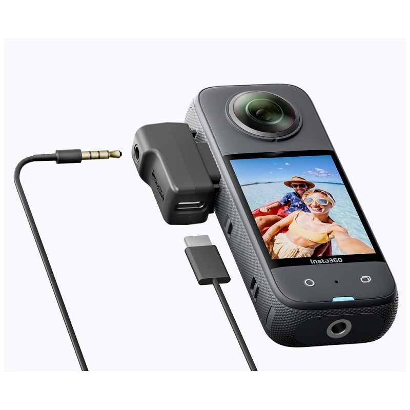 Insta360 X3 Mic Adapter to use with 3.5mm External Microphone | Shopee ...