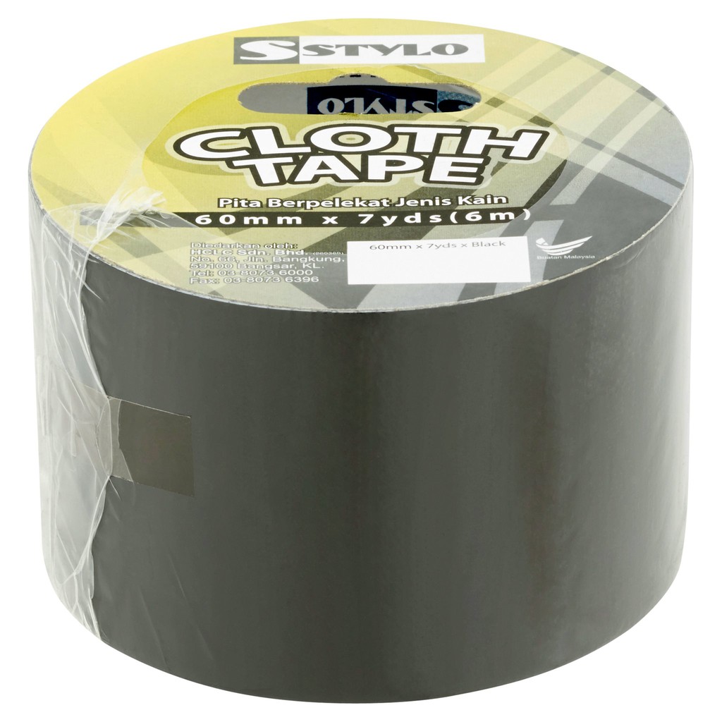 Stylo Cloth Tape Black (60mm x 7yds) | Shopee Singapore