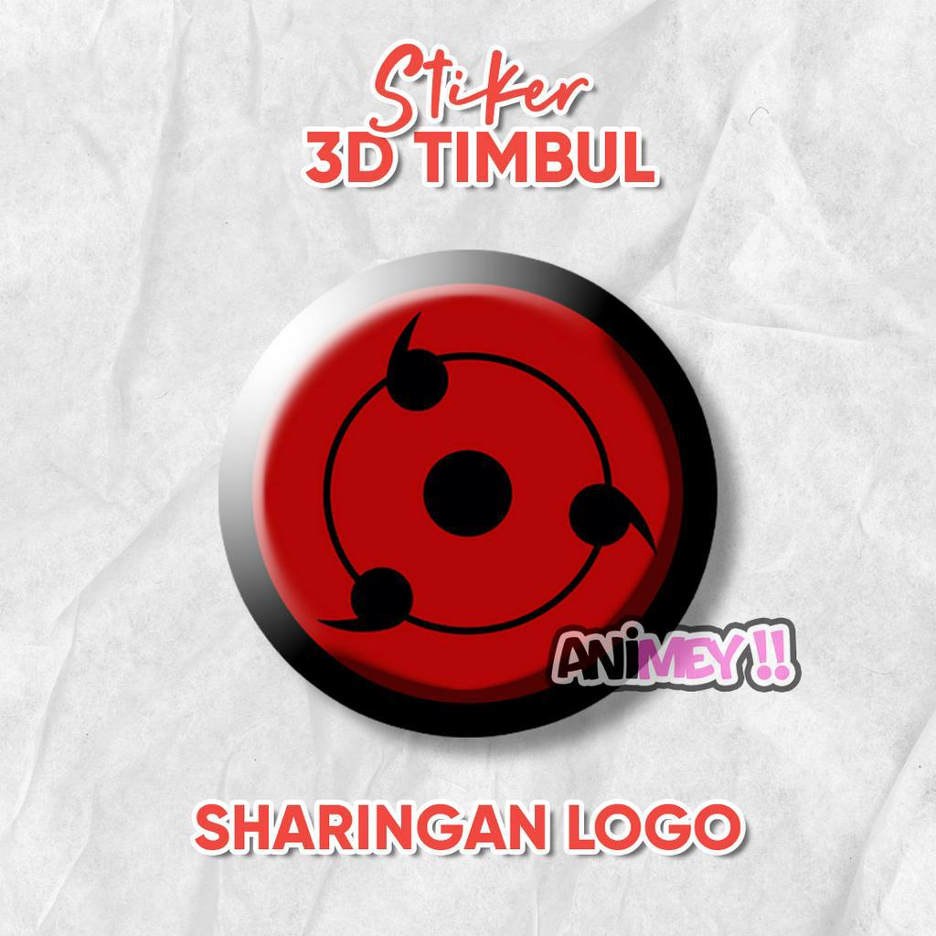 Sharingan Logo 3D Emblem Sticker/Anime Gaming Resin Sticker | Shopee ...