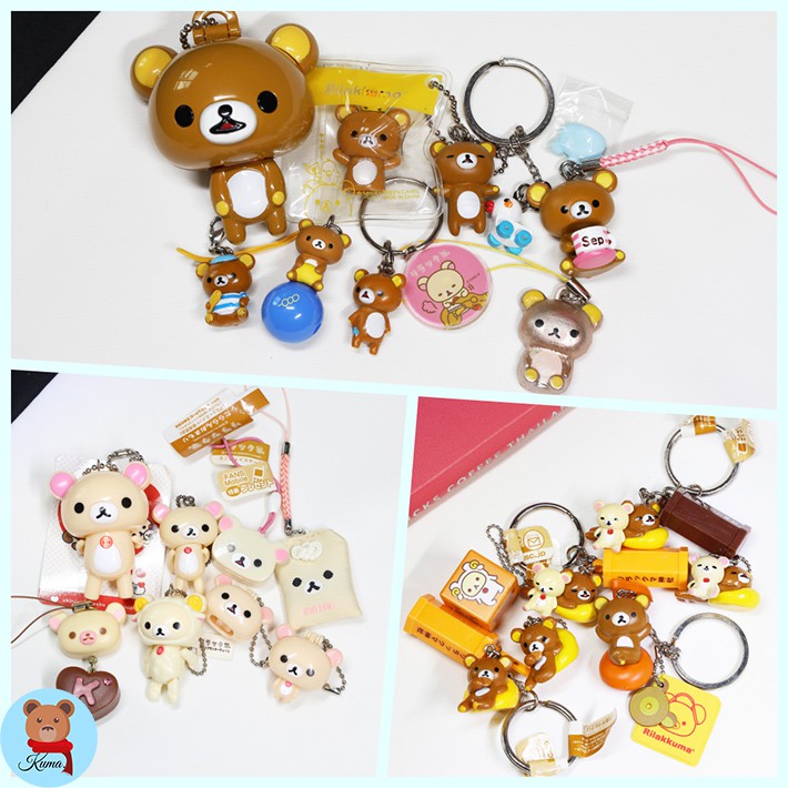 No.1 Rilakkuma Korilakkuma Keychains Gashapon Rirakuma Korikuma Key ...
