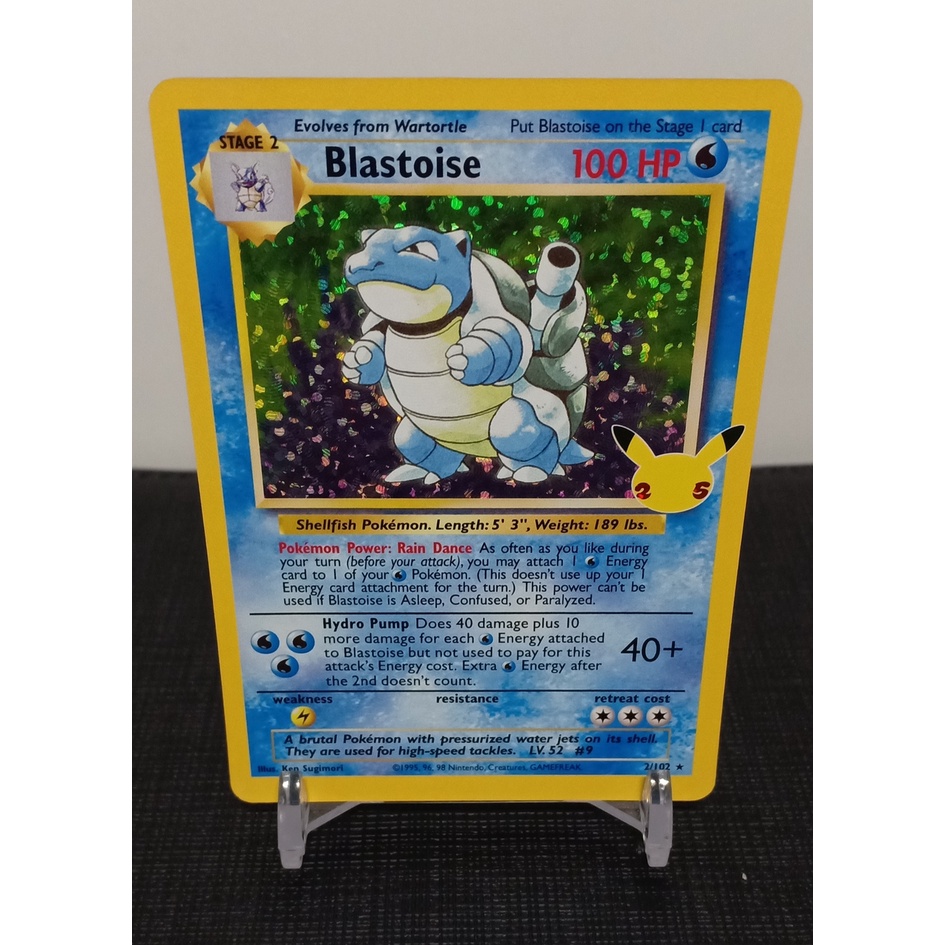 Pokemon TCG | Grade A | Blastoise 25th Anniversary (2/102) Holo (EN ...