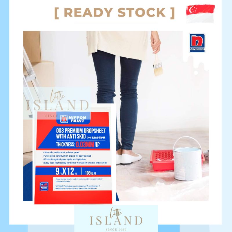 Nippon Paint 003 Premium Dropsheet With Anti Skid | Shopee Singapore