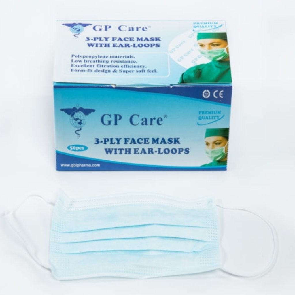 GP Care Face mask with Ear-loop, Box/50s PFE>95% (widely use in local ...