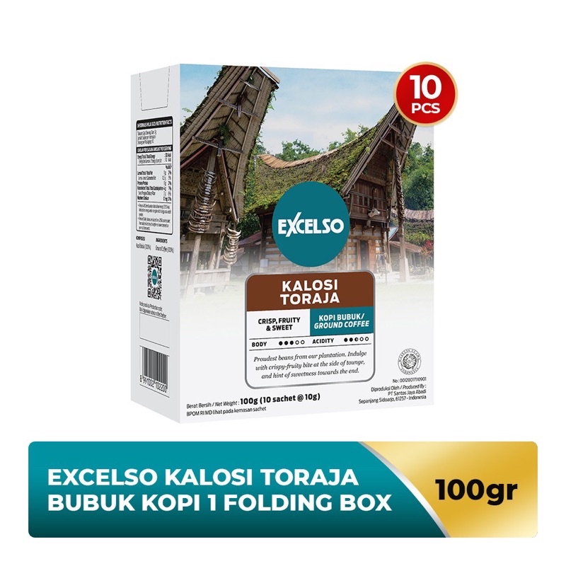 Excelso KALOSI TORAJA Powder F BOX (10 x 10 Gr) | Shopee Singapore