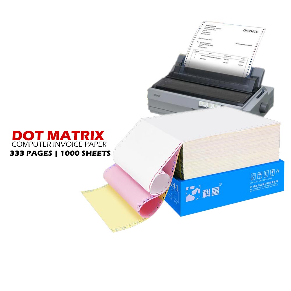 Dot Matrix Paper ( A4 | A5 ) NCR Carbon Computer Paper [3-Ply] Colored ...