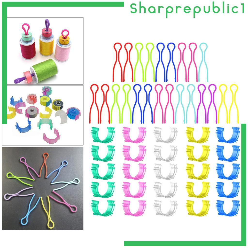 [shpre1] 50Pcs Embroidery Sewing Thread Bobbin Holder Clamp Clips ...
