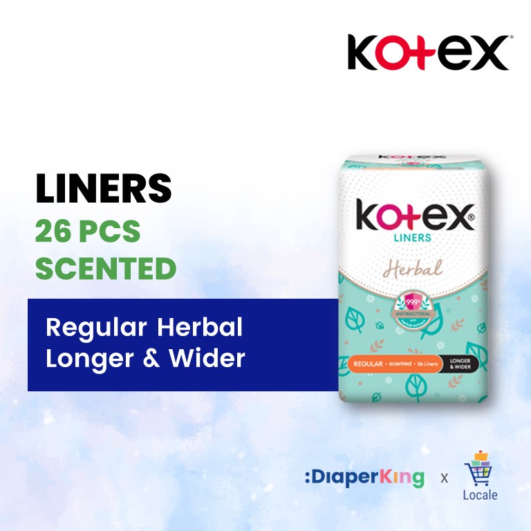 Kotex Panty Liners - Fresh Breathable / Herbal (Scented or Unscented ...