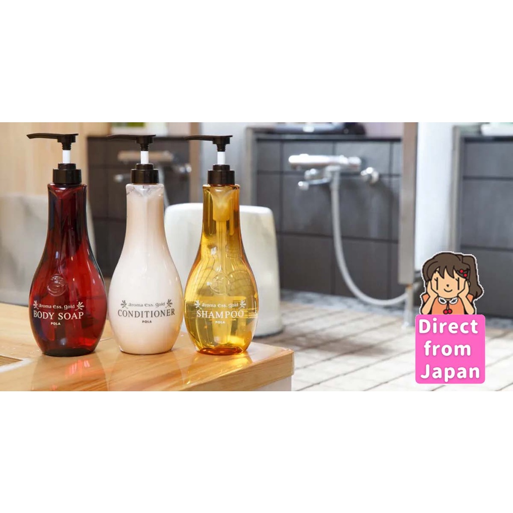 [Direct from Japan] Pola aroma Esse GOLD non-silicon full set ( Shampoo, Conditioner, Body Soap ...
