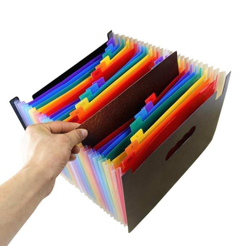 24 Pockets Expanding A4 File Folder Document Organizer for A4 Paper ...