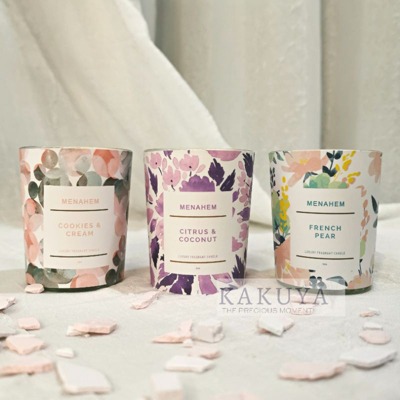Scented Candle Tri Color by Menahem Premium Smokeless and Relaxing ...