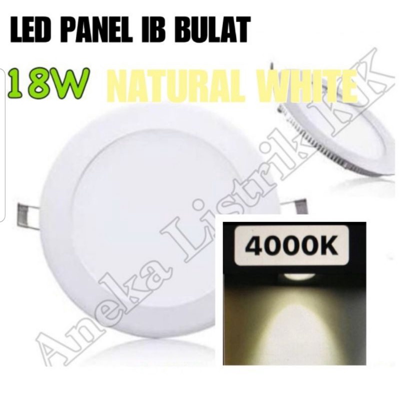LED PANEL DOWNLIGHT 18W 4000K ROUND INBOW THIN MODEL DL IB 18 W WATT ...