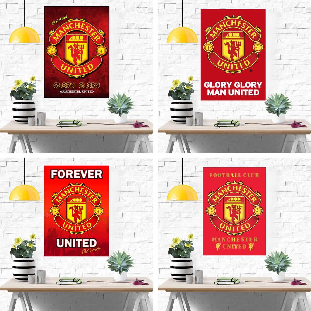 Manchester United A3 Frame Or A3 Poster Home Decor | Shopee Singapore