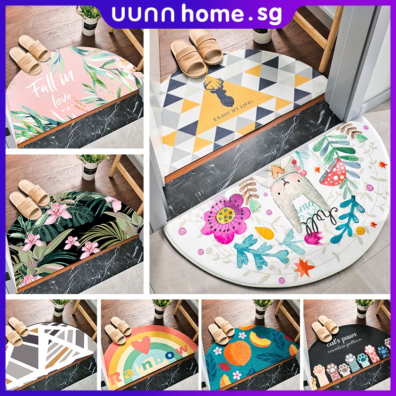 Semicircle Floor mat Door mat Anti-Slip Absorbent Carpet rug,bathroom ...