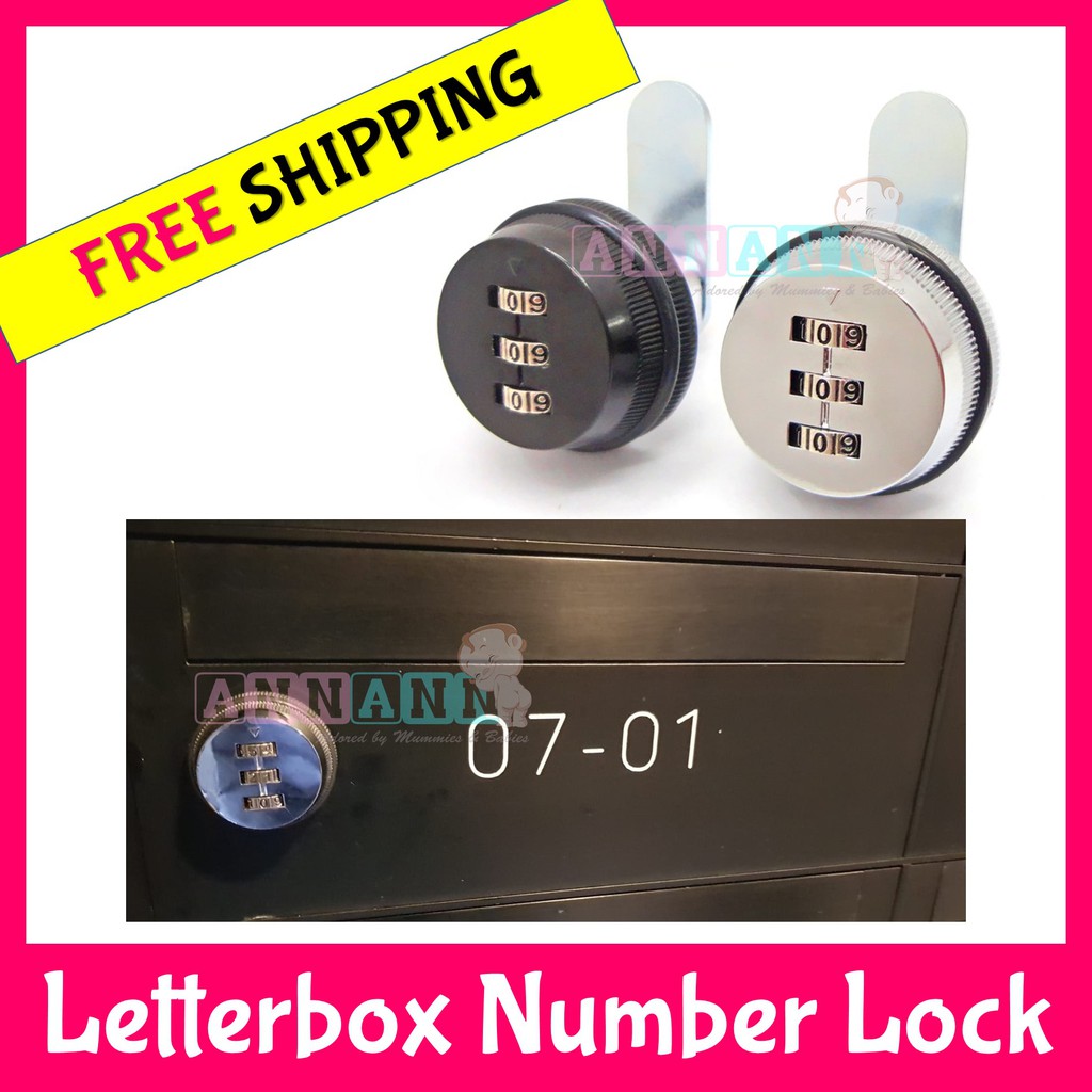 HDB/Condo/EC Keyless Mail/Letter box Number Dial Lock★Cabinet Cupboard ...