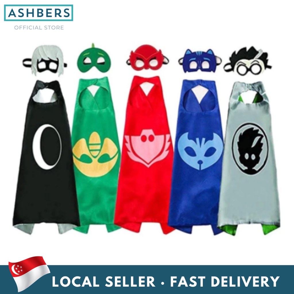 PJ Masks Costume Capes and Mask for Kids Superhero Cape and Dress up ...