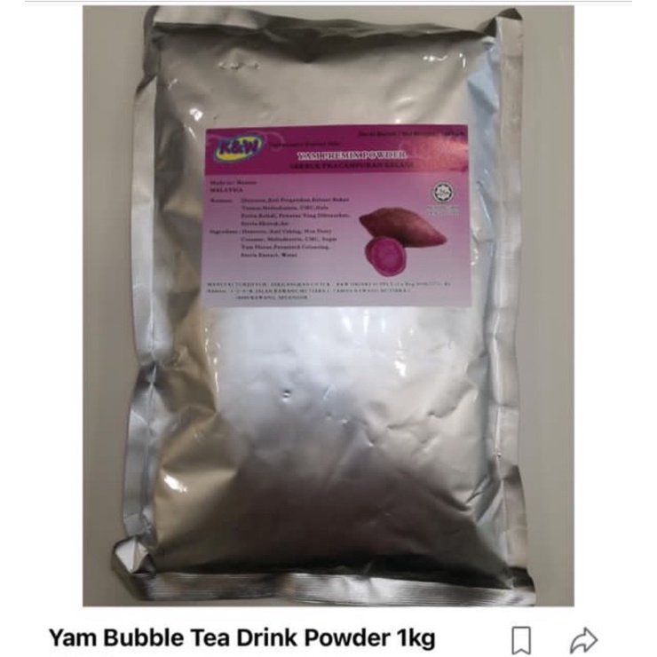 Yam Drinks Flavour Powder (Taro Powder) 1kg | Shopee Singapore