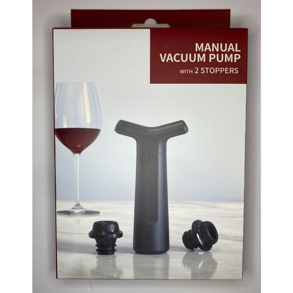 Wine Pump Vacuum Stoppers | Food Grade Wine Saver Set | Pump + 2x Plugs ...