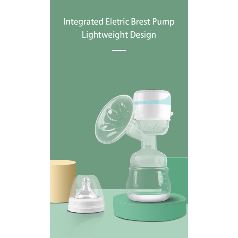 Brest Pump with Feeding Bottle Rechargeable Wireless 3 Mode 9 Level Single Pump Pam Susu 1 Year ...
