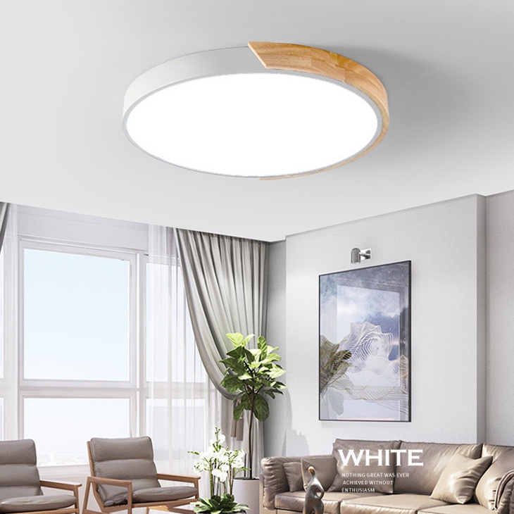 DFS LED Ceiling Lights 230/300MM 24W/36W/48W Wood With Black/White ...